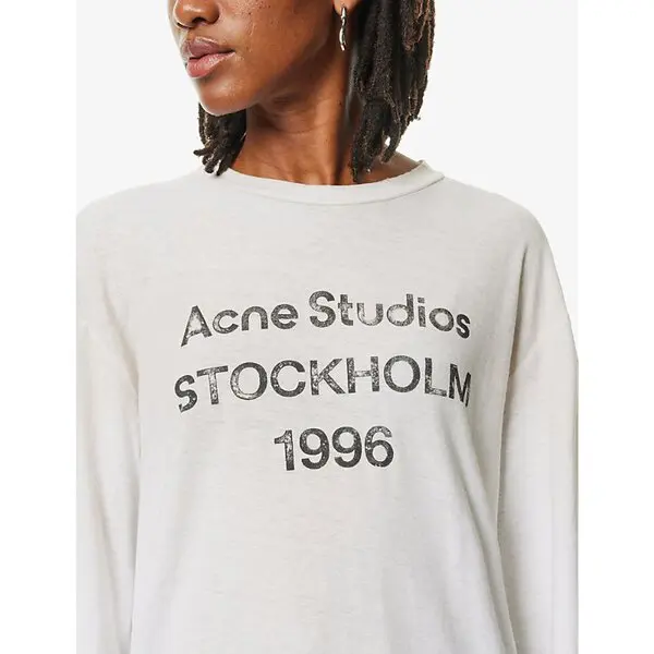 Acne Studios Edden 1996 Long-Sleeve Cotton And Hemp-Blend Jersey T
